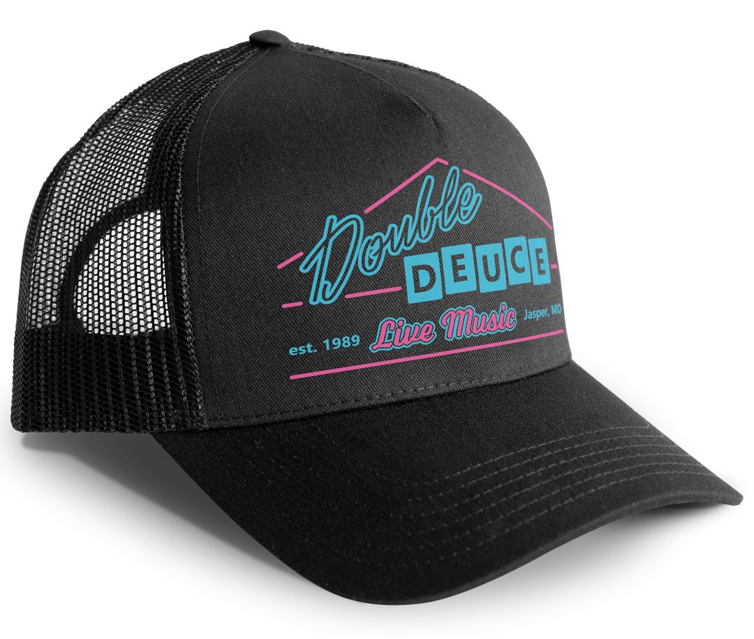 Road House Double Deuce Logo Retro 80s Snapback Cap – Black Rabbit