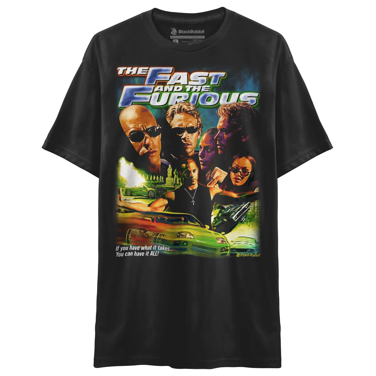 Black Rabbit - The Fast And The Furious Movie Poster Inspired Retro Unisex